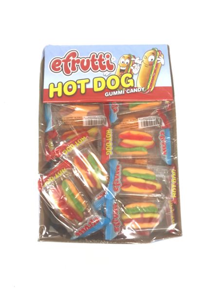 Efrutti Hot Dog Gummi Candy 60ct | Dulceria La Bonita Wholesale LLC