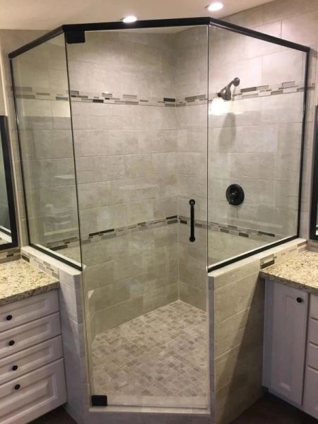 FRAMELESS NEO ANGLE CORNER SHOWER ENCLOSURE *MAKE SELECTIONS FOR FINAL ...
