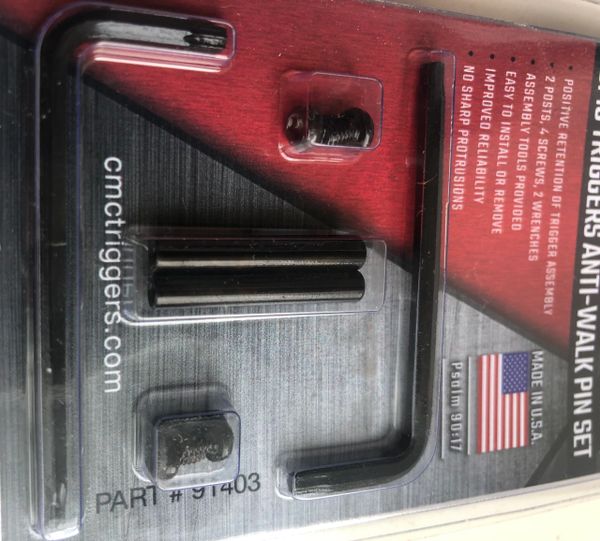 CMC Trigger Anti-Walk Pin Sets for All AR-15s and Smith & Wesson S&W M ...