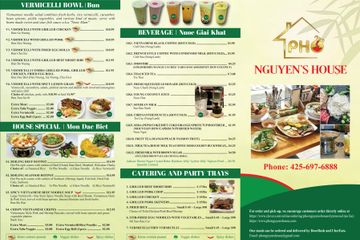 Menu | Pho Nguyen's House