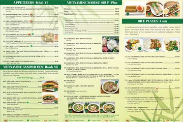 Menu | Pho Nguyen's House