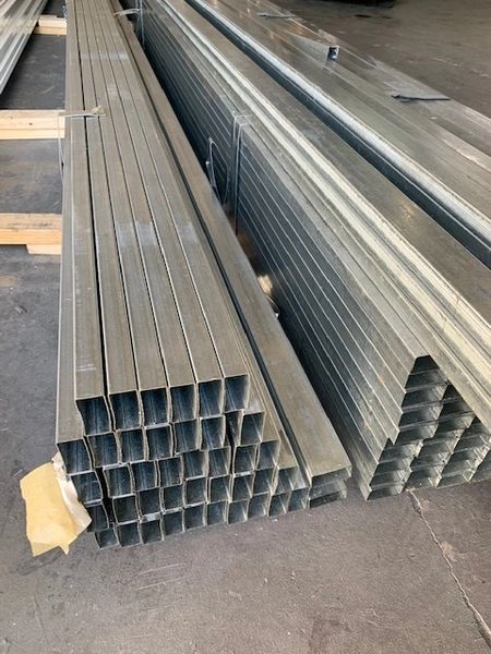 Galvanized Rails 2"X 1" X 24' 20 Ga