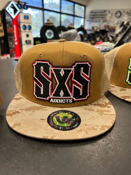 SxS Addicts Desert Camo Snap Back Hat | SXS ADDICTS | UTV & SXS ...