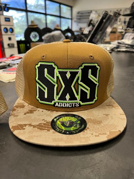 SxS Addicts Desert Camo Snap Back Hat | SXS ADDICTS | UTV & SXS ...