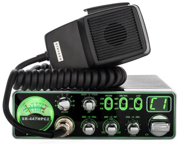 Stryker 55 Watt Am/Fm Compact 10 Meter Radio With 3 Color Selectable ...
