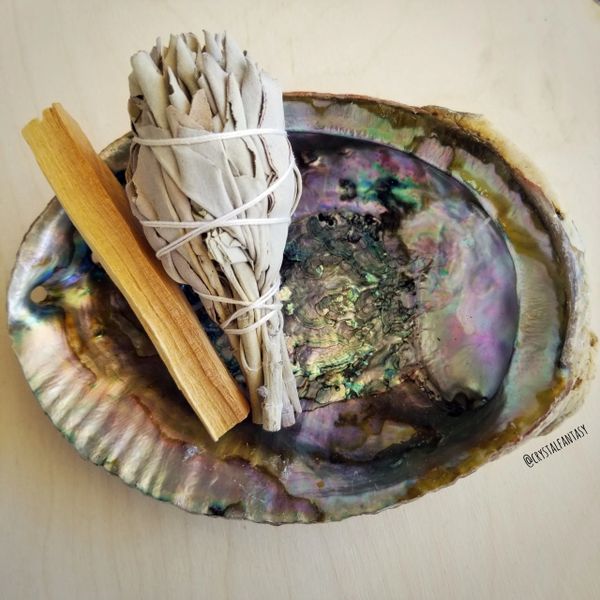 White Sage, Palo Santo & Abalone Shell Bundle