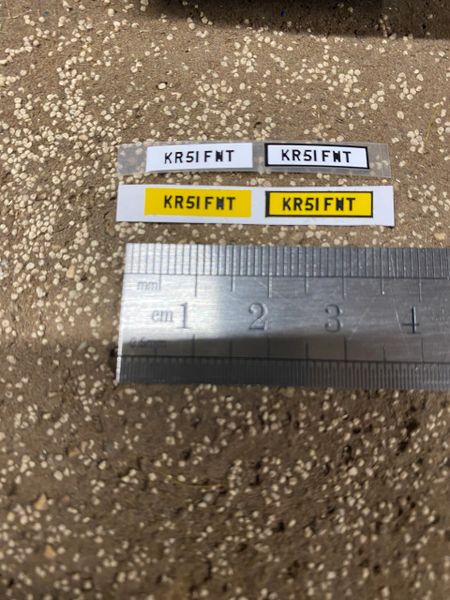 KR51 FWT number plates Professional Pre Cut High quality vinyl decal ...