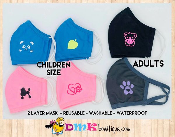CLOTH FACE MASK - Plain Color or with Design - Adults or Children