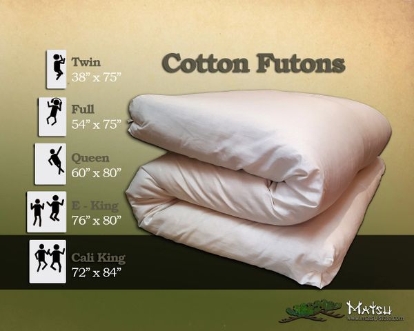 Cal-King Cotton Futon: 72" x 84"