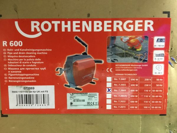 Rothenberger R600 cable machine only 110v