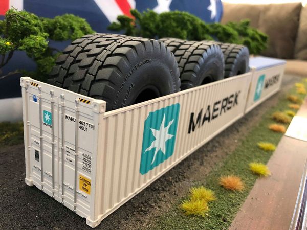 MAERSK - 1:50 Scale 40ft Open Top Shipping Container with removable top ...