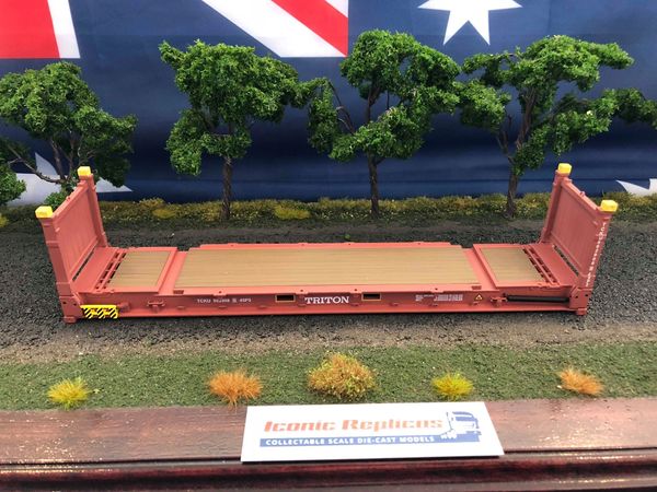 Triton - 1:50 Scale 40Ft Flat Rack Shipping Container with fold down ends