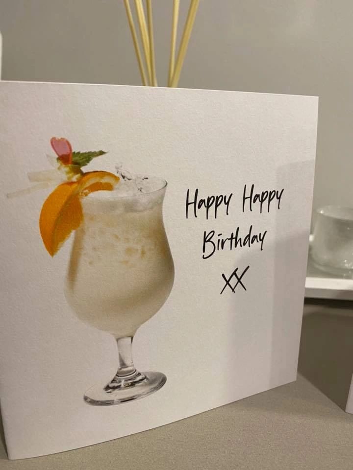 Pina Colada happy birthday (option to personalise)