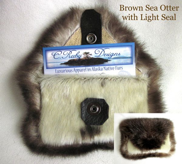 Sea Otter Fur and Seal Pocket Purse