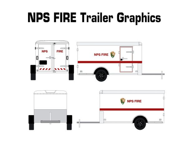 NPS Fire Trailer Graphics Kit