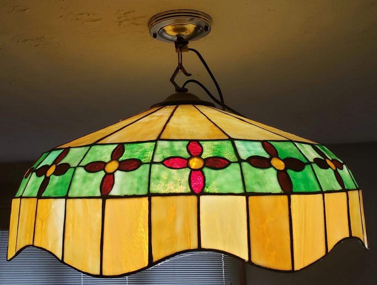 Leaded Glass Hanging Lamp Shade