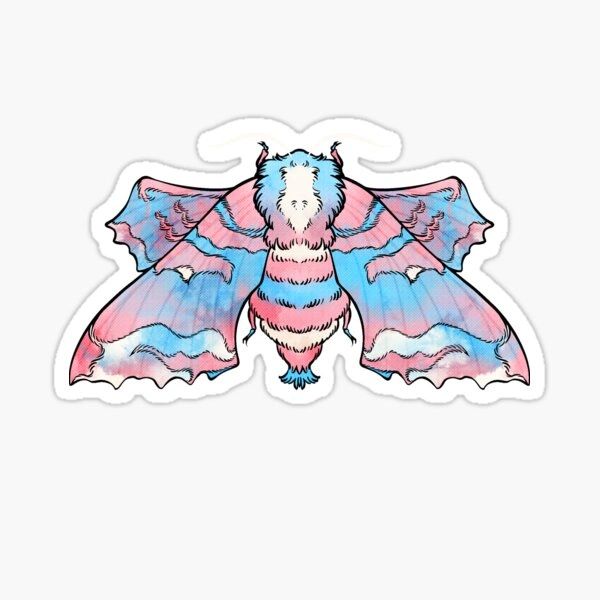 Transgender Moth Sticker