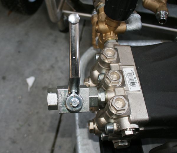 Gate valve for pressure washer pressure relief valve