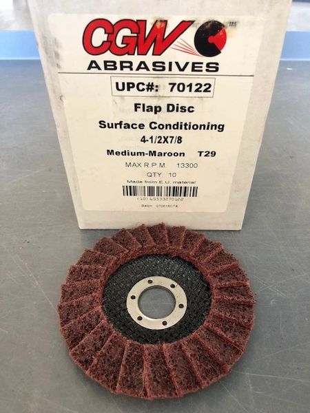 CGW 4.5" x 7/8 Medium surface conditioning flap disc
