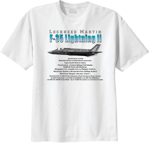 Lockheed Martin F-35 Lightning II Spec T-Shirt