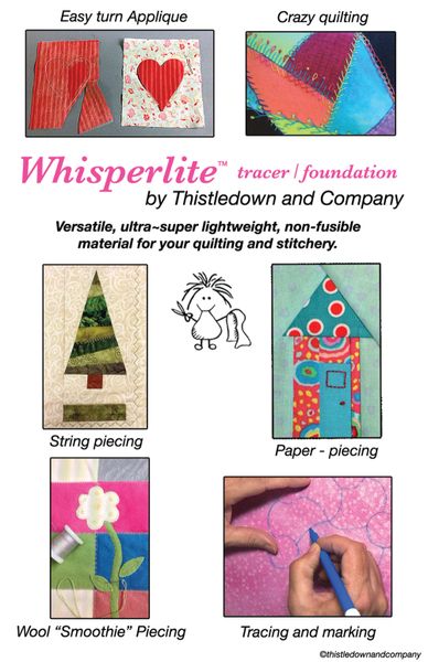 Whisperlite interfacing - tracer - foundation for quilting 42" wide
