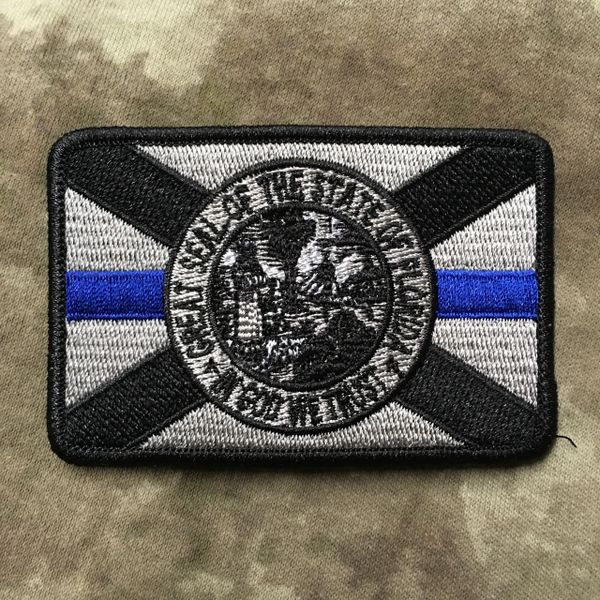 Subdued Thin Blue Line Florida State Flag Patch