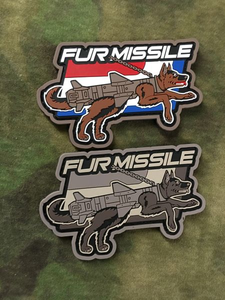 Fur Missile K9 PVC Patch