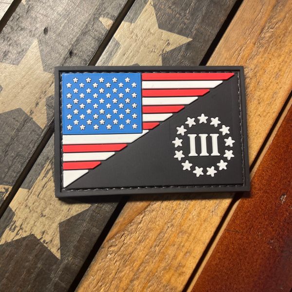 Three Percenter American Flag PVC Patch