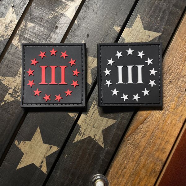 "Threeper" Three Percenter Square PVC Patch