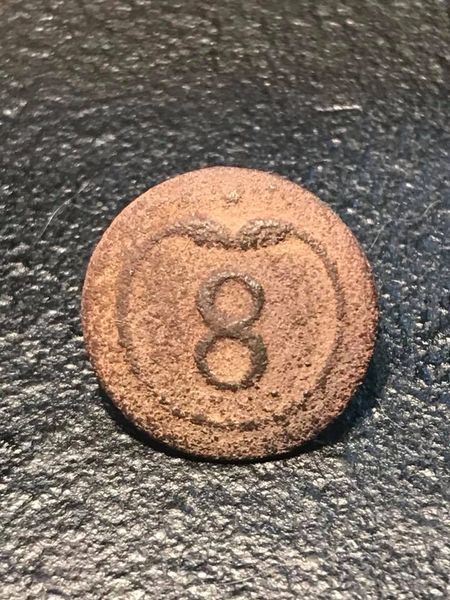 Beautiful chocolate brown French 8th (BEARN) regiment cuff button from ...