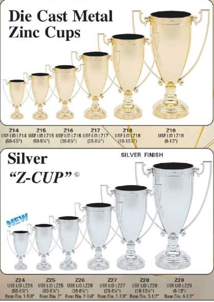 Die Cast Metal Zinc Cups