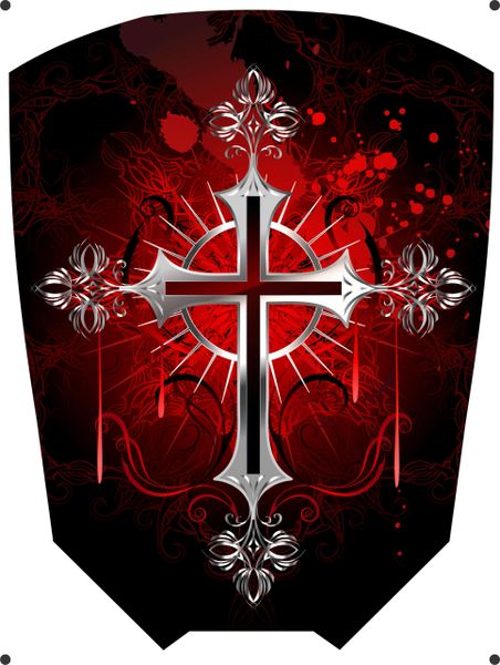 Gothic Cross Red