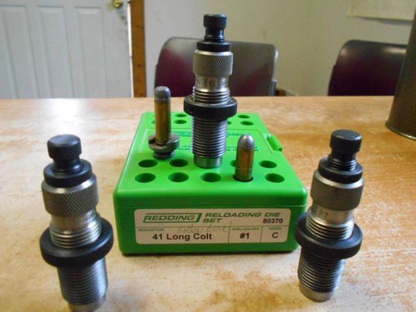 .41 Colt Redding Reloading Die Set with shell holder