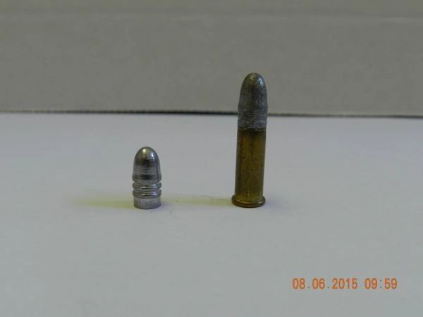 .22 long rifle 40 grain heel bullet double cavity mould