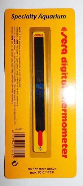 Sera digital stick on thermometer for aquarium / fish tank temperature ...