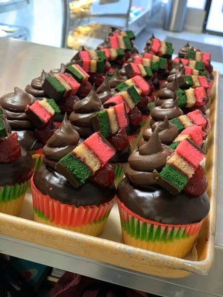 Moretti Bakery-Rainbow Cookies Cupcakes