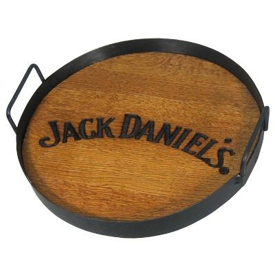 Jack Daniels Authentic Barrel Head Serving Tray