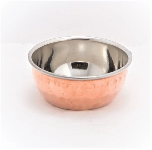 COPPER KATORI - ROUND BOTTOM -4 oz- HAMMERED