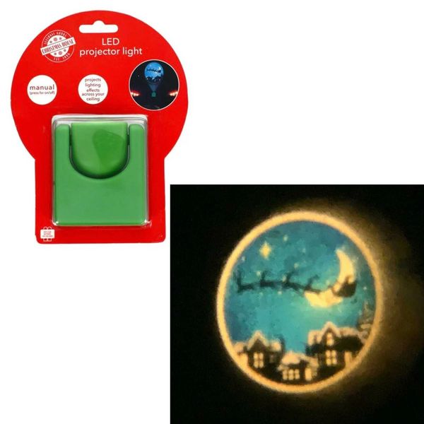 Mini LED Ceiling Projector-SANTA SLEIGH REINDEER-Christmas Light-FREE ...