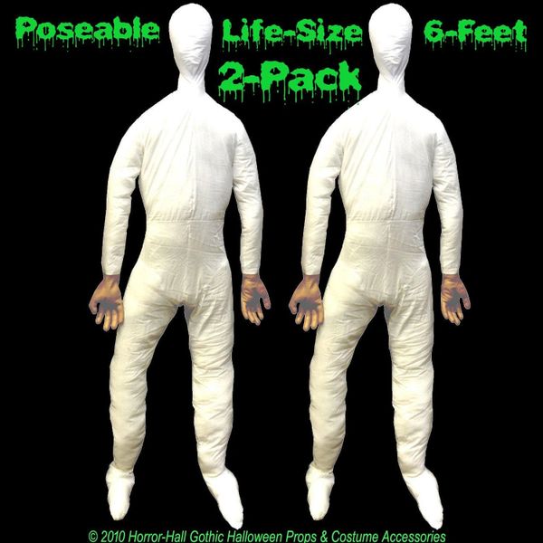 2-PC-Life Size Body-STUFFED POSEABLE DUMMY-Halloween Haunted House ...