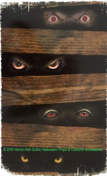 Scary CREEPY PEEPING EYES CLING Window Wall Sticker Halloween Horror ...