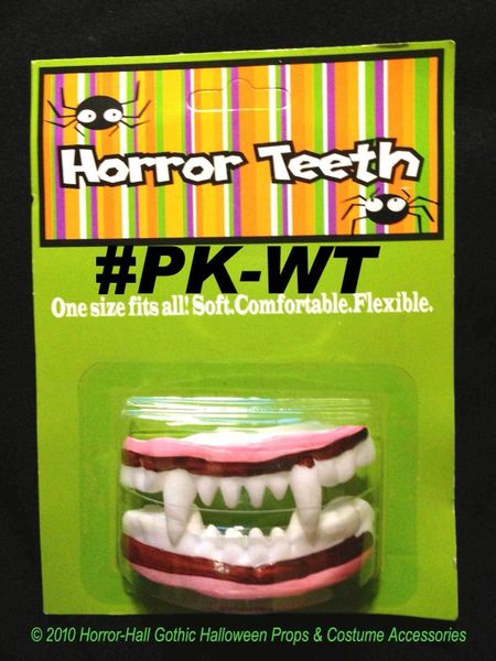 Creepy HORROR TEETH FANGS DENTURE Zombie Monster Pirate Costume ...