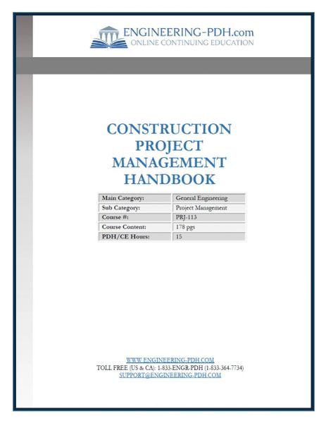PRJ-113 (15 Hrs) - Construction Project Management Handbook