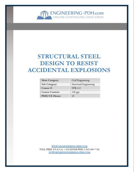 STR-112 (18 Hrs) - Structural Steel Design to Resist Accidental Explosions