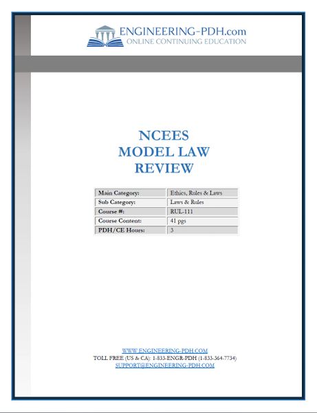 RUL-111 (3 Hrs) - NCEES Model Laws Review