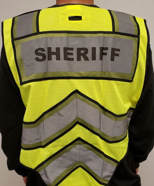ULTRABRIGHT OLIVE - SHERIFF PUBLIC SAFETY VEST
