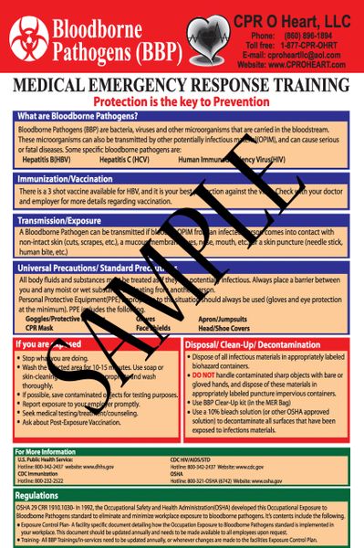 Bloodborne Pathogens/O2 Chart