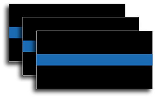 3 Pack of Reflective Thin Blue Line Police Officer BLM Vinyl Decal ...