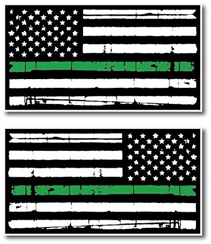 Thin Green Line Tattered 2 Pack I Support The Military Veterans Green ...
