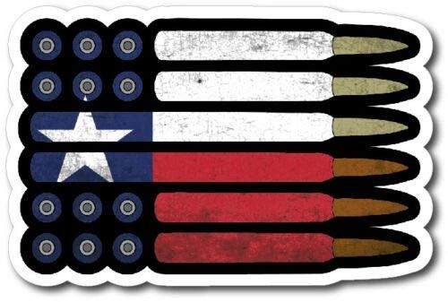 Texas Bullet Ammo Texan State Flag Vinyl Decal Bumper Sticker Truck Car ...